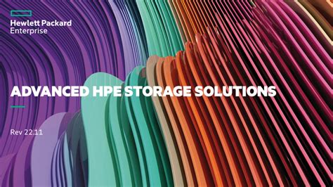 Advanced Hpe Storage Solutions Rev 2211 Hpe Certification Courses