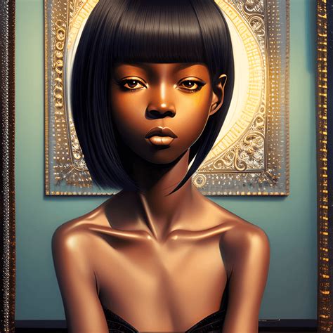 Beautiful Melanin Dark Skinned Girl Graphic · Creative Fabrica