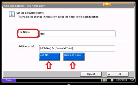 Changing The Default File Name For Scanned Documents