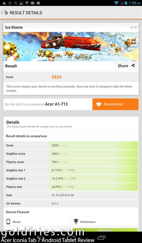 Acer Iconia Tab 7 Android Tablet Review Goldfries