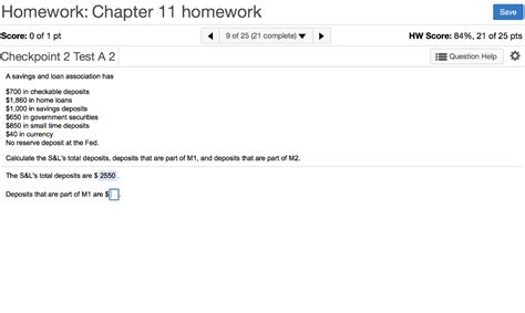 Solved Homework Chapter 11 Homework Save Score 0 Of 1 Pt 9