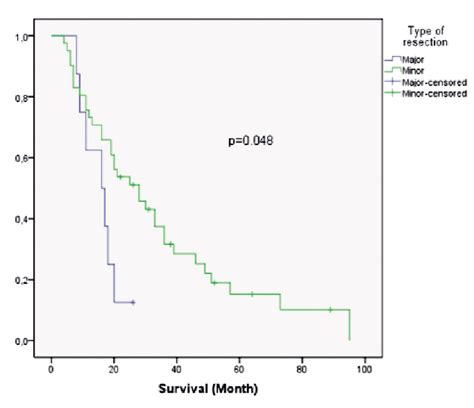 Comparative Survival Between Type Of Resection Major Resection Vs Download Scientific Diagram