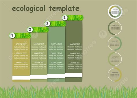 Vector Infographics Depicting Ecological Graph With Four Vertical Bars