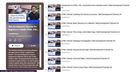 Souvik Chakraborty On Linkedin Codewithharry Javascript Webdevelopment Css