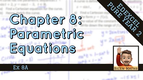Parametric Equations 1 • Intro Cartesian And Domain Range • P2 Ex8a • 🚀 Youtube