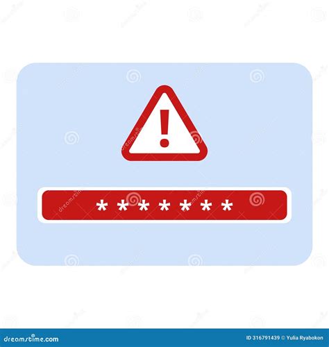 Wrong Password Alert Error Icon Cartoon Vector User Modern Account