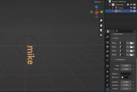 Cannot Choose Object To Conform To Text On Curve With Text Object Blender Stack Exchange