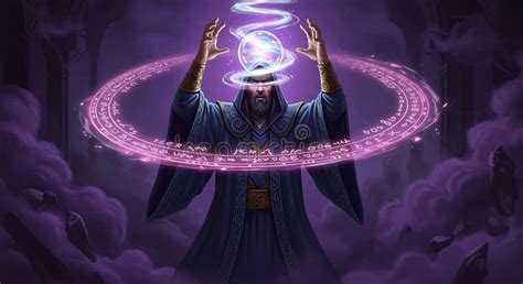 Creating Magical Sphere Fantasy Character Casting Spell With Mystic