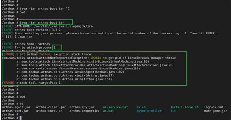 Arthas启动报错： Error Start Arthas Failedexception Stack Trace Csdn博客