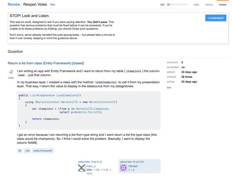 Failed Reopen Audit — Why Is This Unclear Meta Stack Overflow
