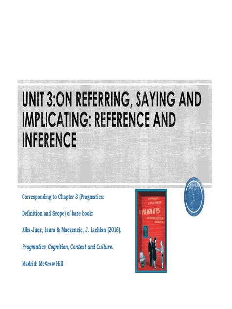 Pragmatics Unit 3 Pdf Cognitive Science Interpretation Philosophy