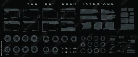 Big Set Frames Dialog Boxes Targets Futuristic Elements For