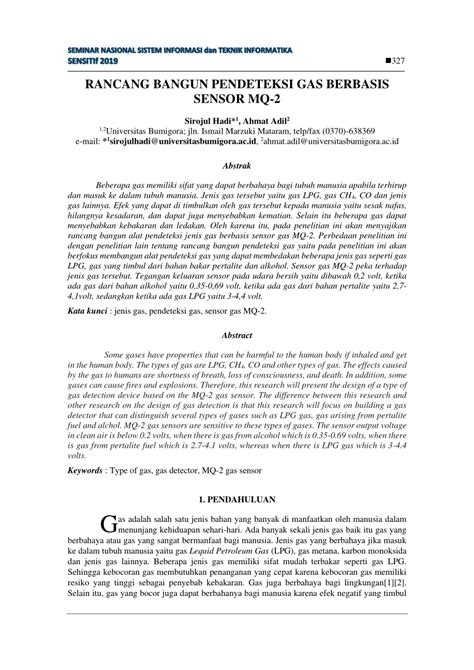 Pdf Rancang Bangun Pendeteksi Gas Berbasis Sensor Mq 2