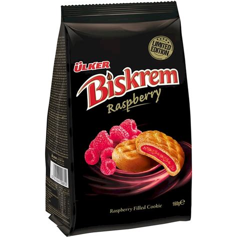 Ulker Biskrem Raspberry Biscuits Bag 160 G Sweet Moments