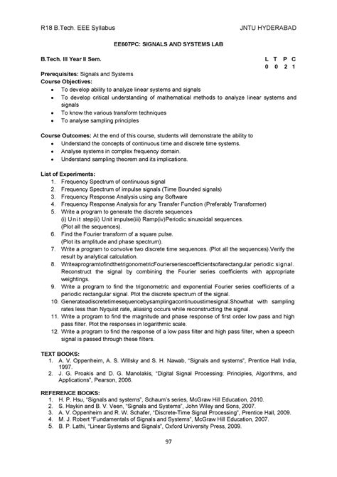 r18 eee ss lab syllabus signals and systems lab r18 b eee syllabus jntu hyderabad 97