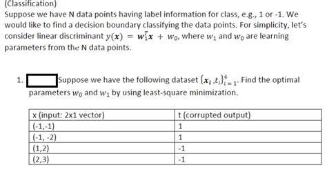 classification suppose we have n data points having