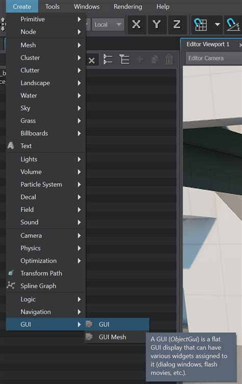 dialog or menu system ui systems unigine developers community