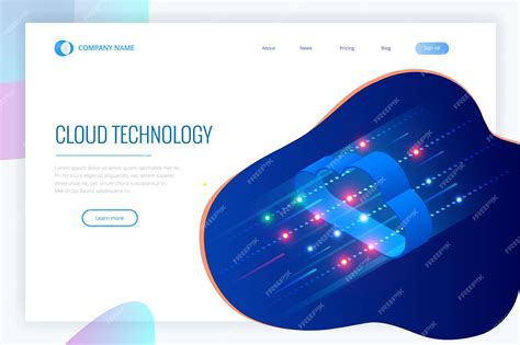 Premium Vector Isometric Modern Cloud Technology And Networking Concept Web Cloud Technology