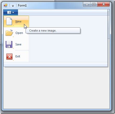 Windows Ribbon For WinForms Part Application Menu With Buttons CodeProject