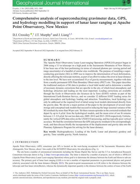 Pdf Comprehensive Analysis Of Superconducting Gravimeter Data Gps
