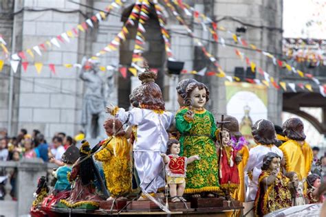 People Taking Part In The Viva Sto Nino Manila Festival Manila