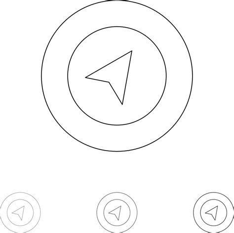 Map Navigation Location Bold And Thin Black Line Icon Set 19178186 Vector Art At Vecteezy