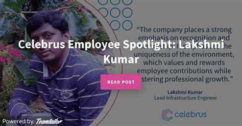Lakshmi Kumar Employee Spotlight Celebrus Life Celebrus