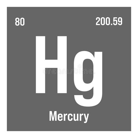 Mercury Hg Periodic Table Element Stock Vector Illustration Of Molecular Scientific 341798084