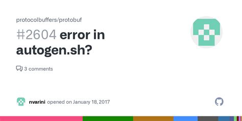 Error In Autogen Sh Issue 2604 Protocolbuffers Protobuf GitHub