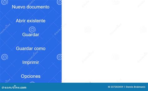 Spanish Cursor Slides Over And Clicks Save As Title Document Stock