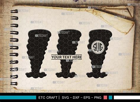 Tornado Monogram Tornado Silhouette Tornado Svg Twister Svg