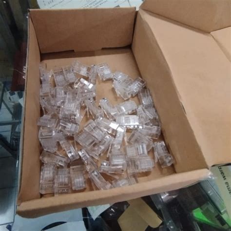 Jual Rj Connector Utp Cat Conector Rj Cat Isi Pcs Shopee Indonesia