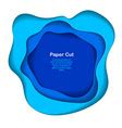 Abstract Blue Paper Cutout Curvy Shapes Layered Vector Image
