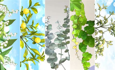 야생꽃과 들풀 브러쉬 45종