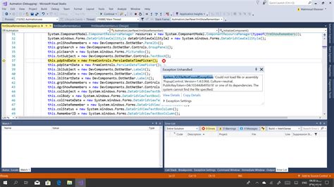 C Systemiofilenotfoundexception Could Not Load File Or Assembly Stack Overflow