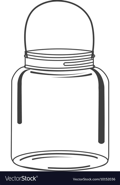 Mason Jar Glass Rustic Can Icon Graphic Royalty Free Vector