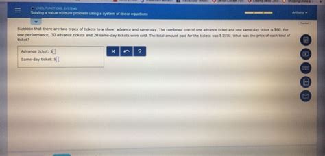 Solved O Unes Functions Systems Solving A Value Mixture