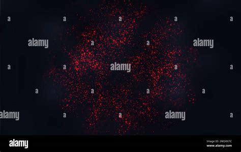 futuristic mysterious flowing digital particles wave de focus virtual