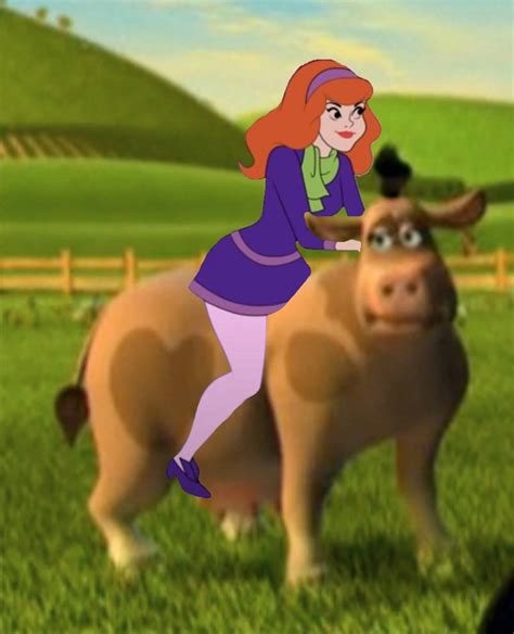 Daphne Blake Riding Bessy The Cow By Maximizerblake33 On Deviantart