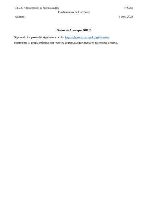 Grub Rescue Pdf Informática