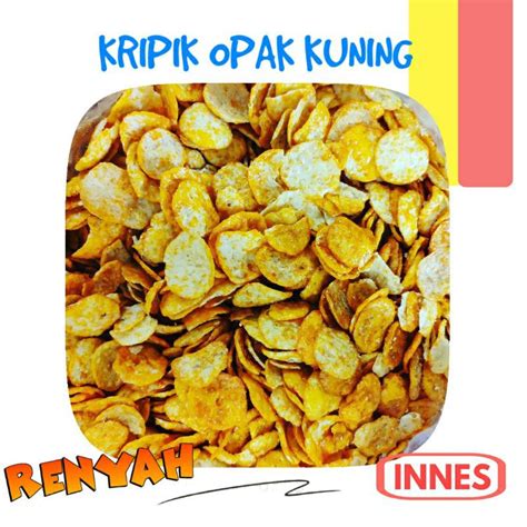Jual Keripik Opak Singkong Pedas Manis Kripik Opak Mini Kuning Balado