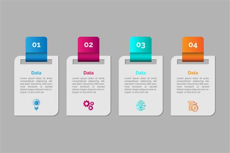 Vector Eps Square 4 Step Business Infographic Element Design Template Png Images Eps Free