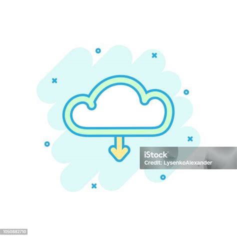 만화는 만화 스타일에서 인터넷 구름 아이콘을 색 그림 그림을 다운로드 합니다 구름 표시 스플래시 비즈니스 개념입니다 0명에 대한 스톡 벡터 아트 및 기타 이미지 Istock