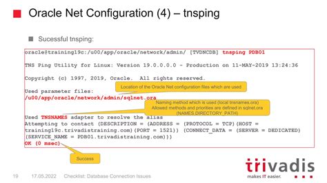 Oracle Database Checklist Connection Issues Pptx Operating Systems