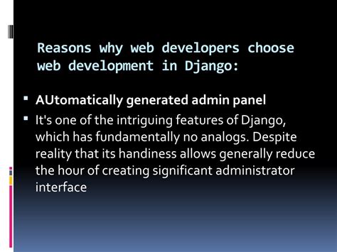 Ppt Why Web Developers Choose Web Development In Django1 Powerpoint
