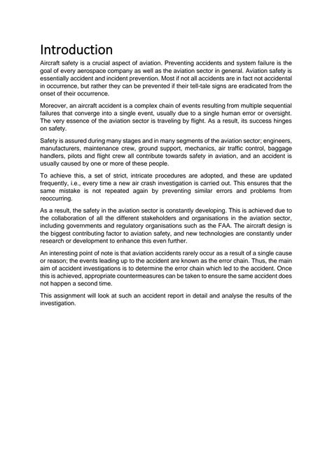 Solution Aerospace Technology Enhancing Aircraft Safety Investigating