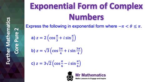 Exponential Form Of Complex Numbers Mr