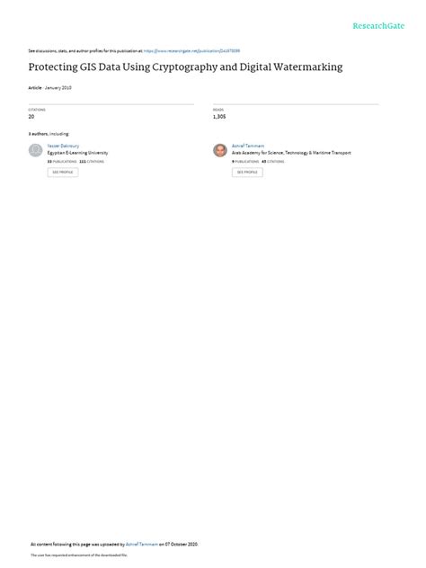protecting gis data using cryptography and digital pdf
