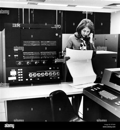Ibm System Computer Nibm System 370 Computer Photographed C1970