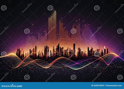 Generative Ai Illustration Of City Network Technology Communications